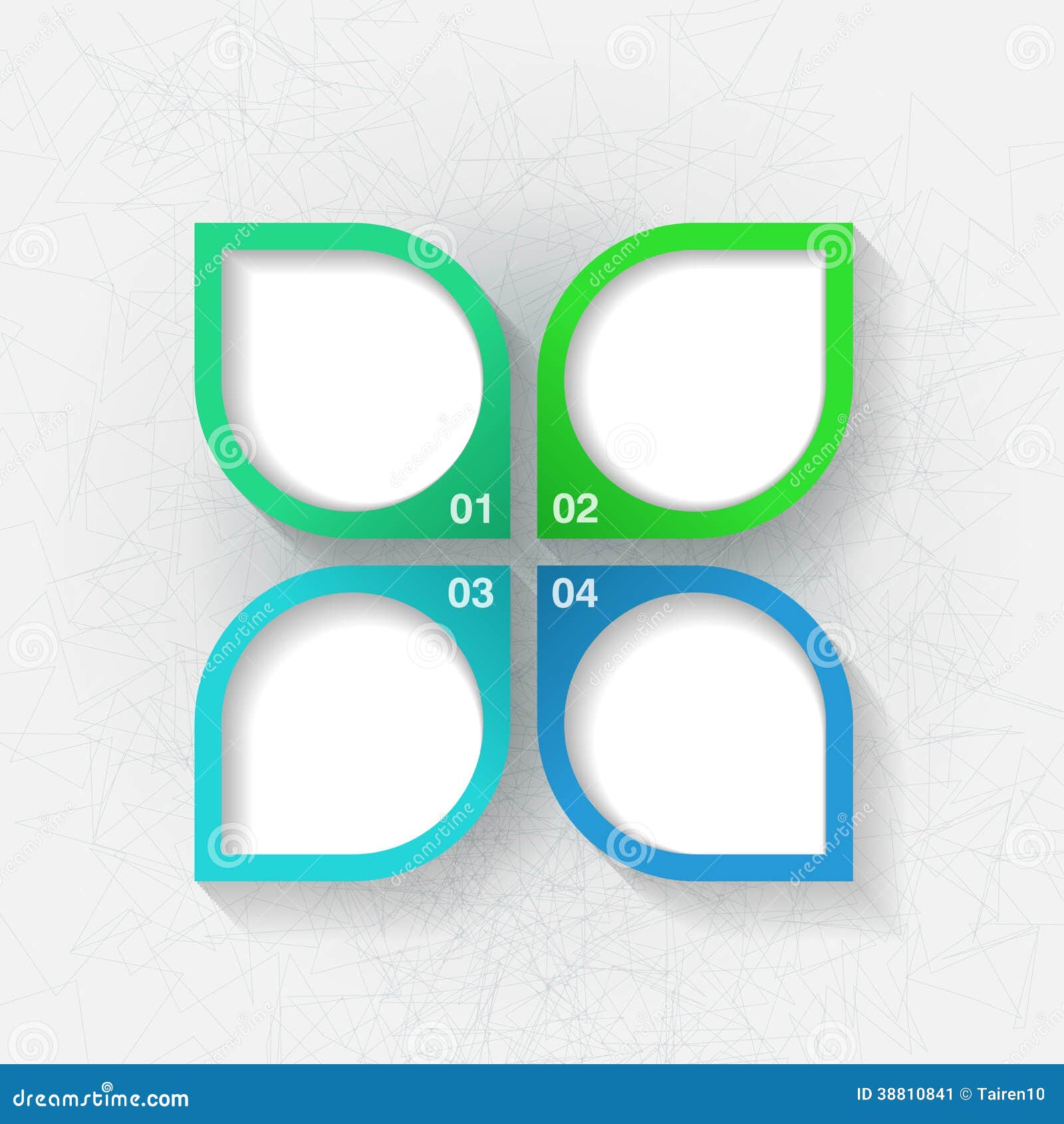 Infographic Template with Four Labels Stock Vector - Illustration of ...