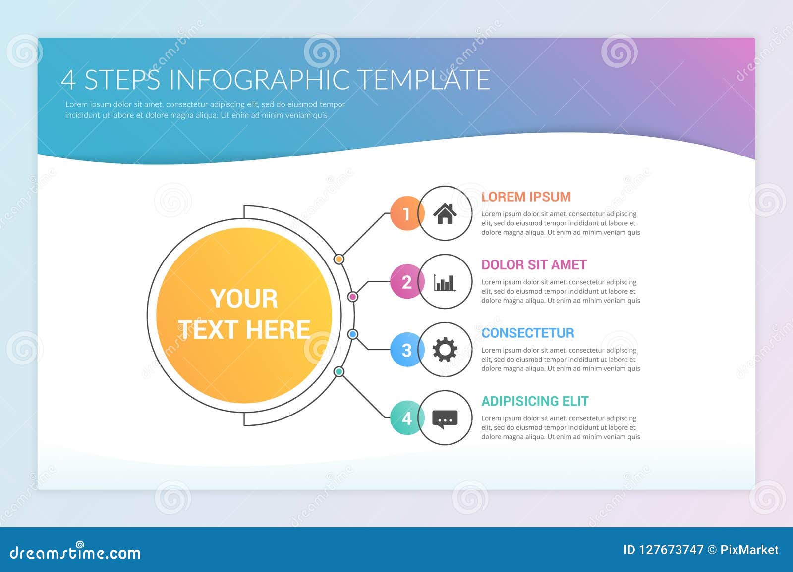 Four Steps Infographics Vector Illustration | CartoonDealer.com #90588800