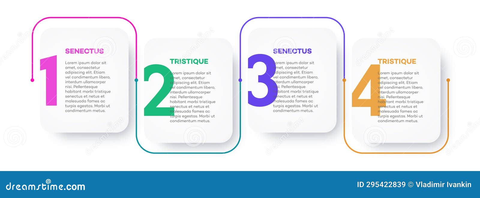 Infographic Template Frame Vector Timeline Process 4 Option Stock ...