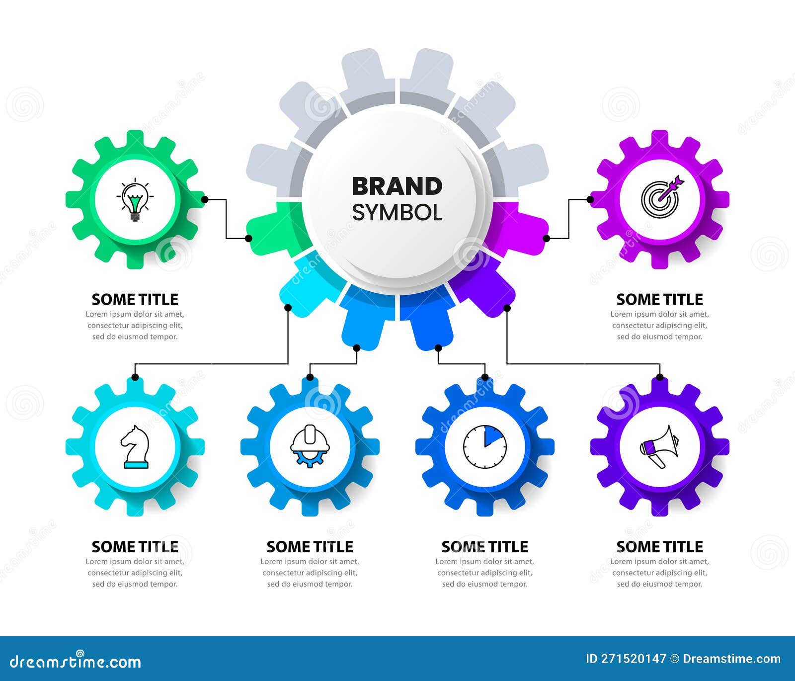 Gear Diagram Six Steps Icons Stock Illustrations – 14 Gear Diagram Six ...