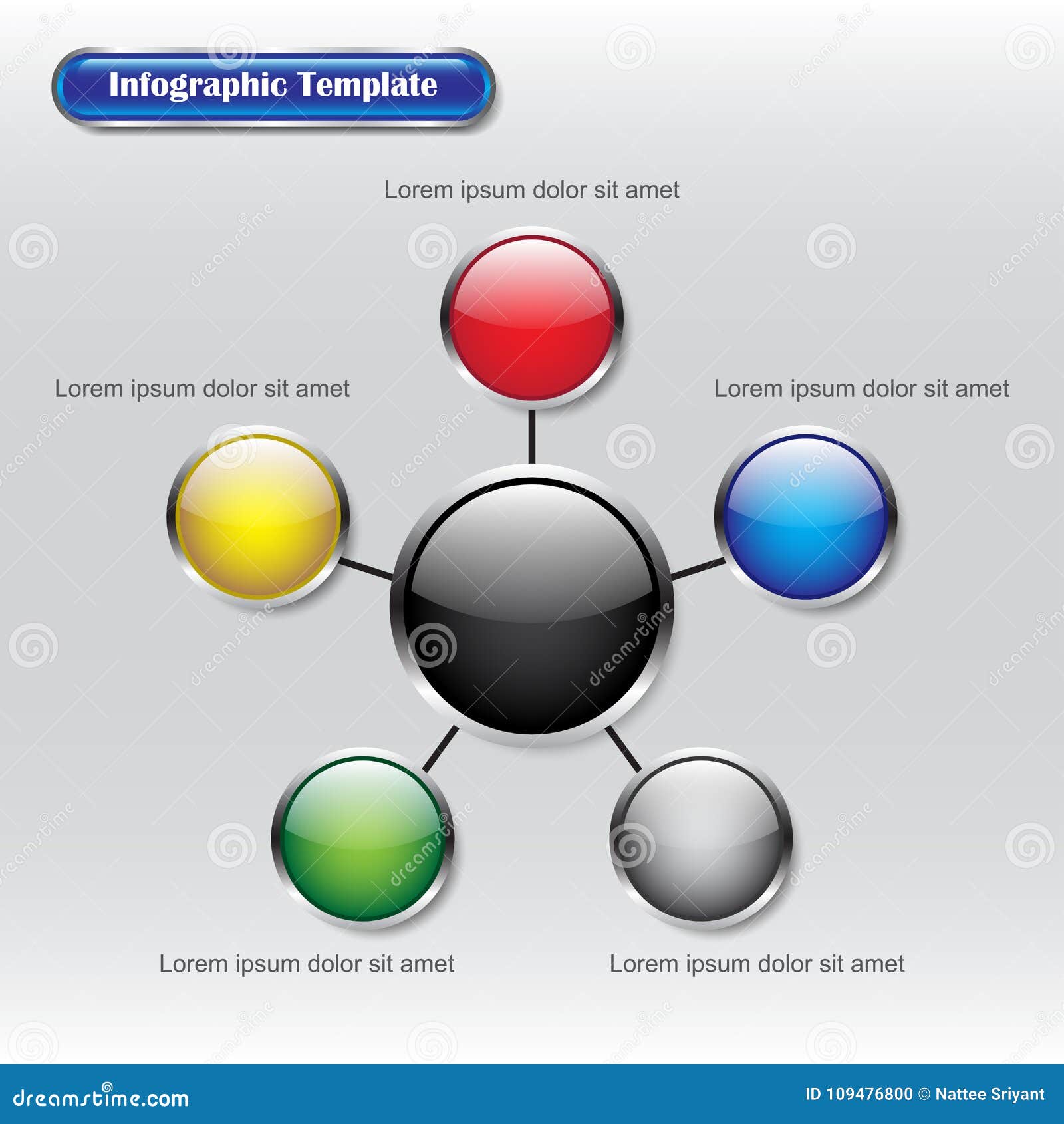 Infographic Template - Glossy Buttons Stock Illustration - Illustration ...