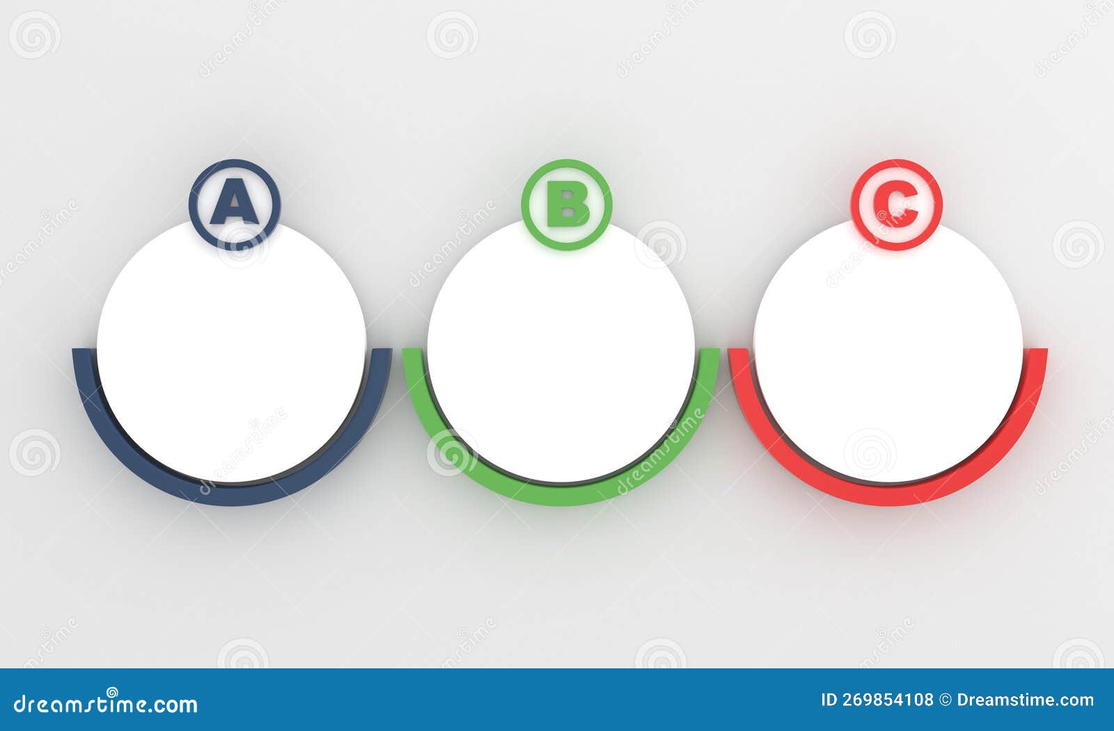 Infographic Template with Icons and 3 Options or Steps. Business Circle ...