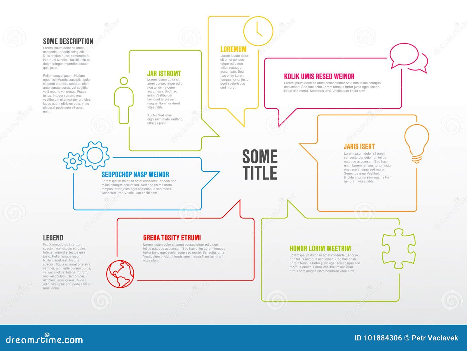 Infographic Template Made from Speech Bubbles Stock Vector ...