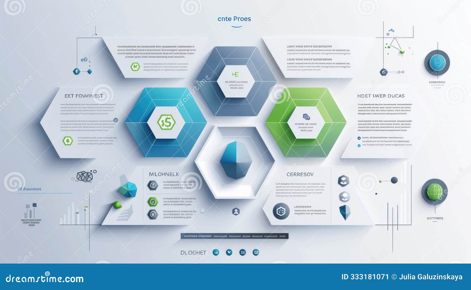 Infographic Template in a Minimalist Style. in the Center of the ...