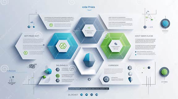 Infographic Template in a Minimalist Style. in the Center of the ...