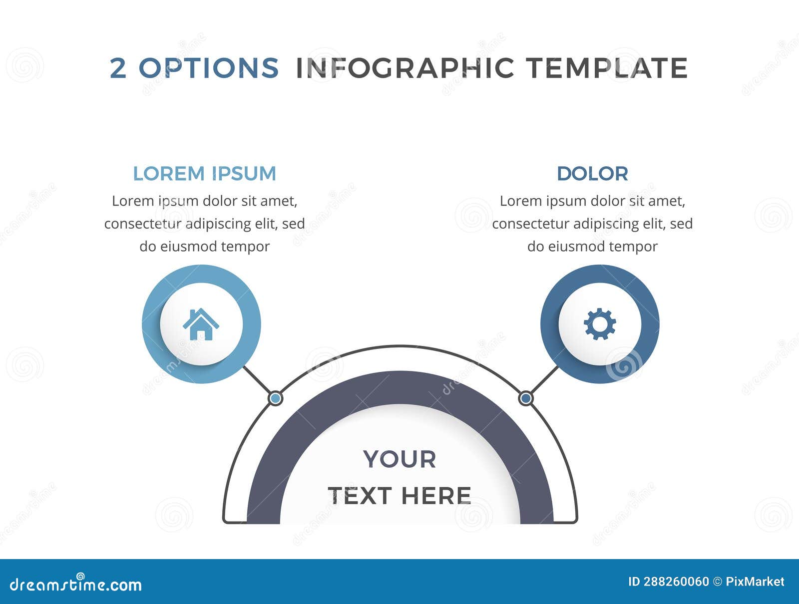 Infographic Template with 2 Options Stock Vector - Illustration of ...