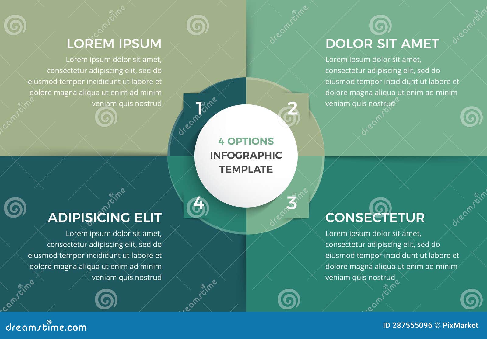 Infographic Template with 4 Options Stock Illustration - Illustration ...
