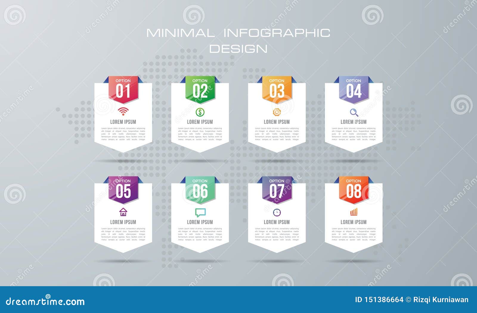 Infographic Template with 8 Options Stock Vector - Illustration of ...