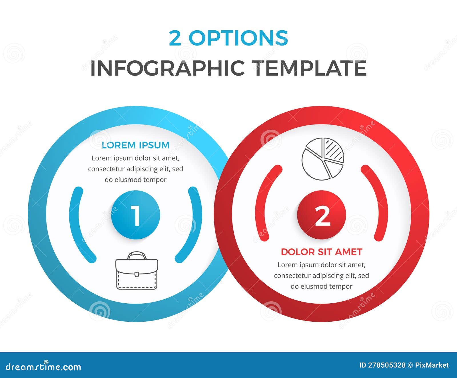 Infographic Template with 2 Options Stock Vector - Illustration of step ...
