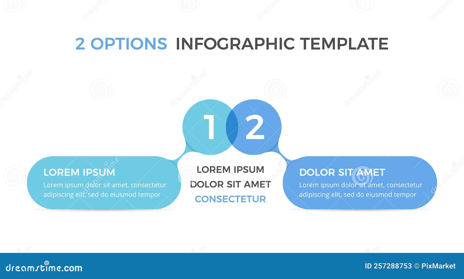 Infographic Template with 2 Options Stock Vector - Illustration of ...