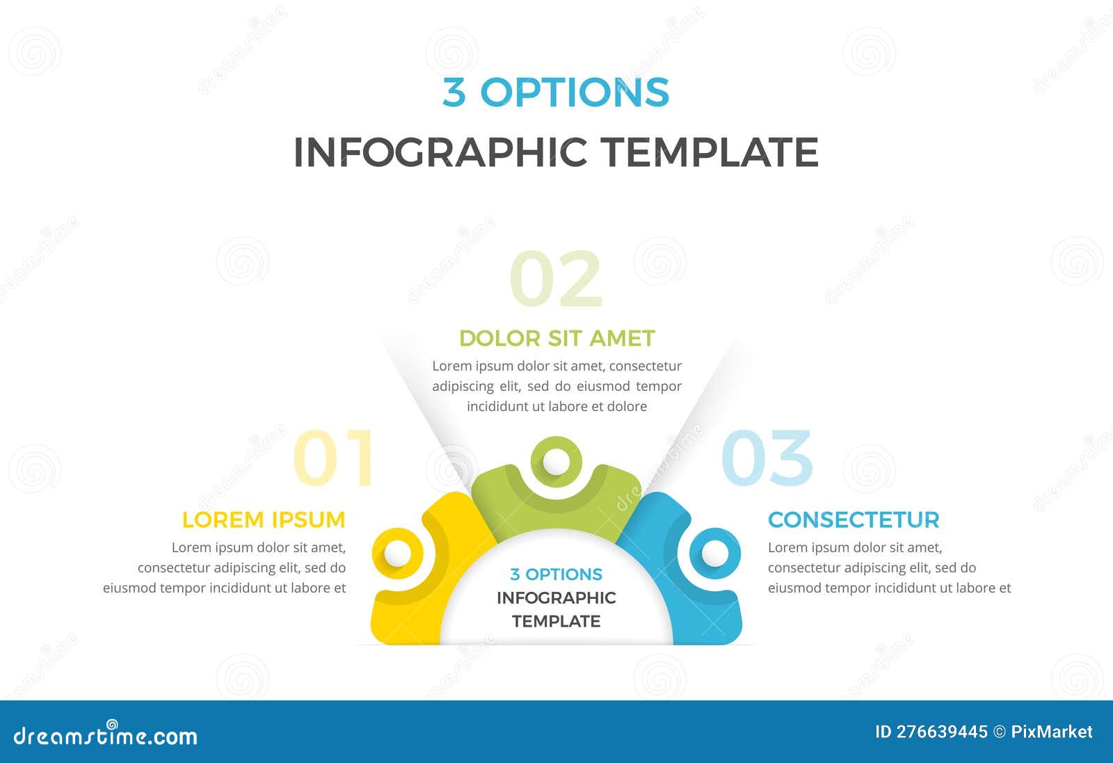 Infographic Template with 3 Options Stock Vector - Illustration of ...