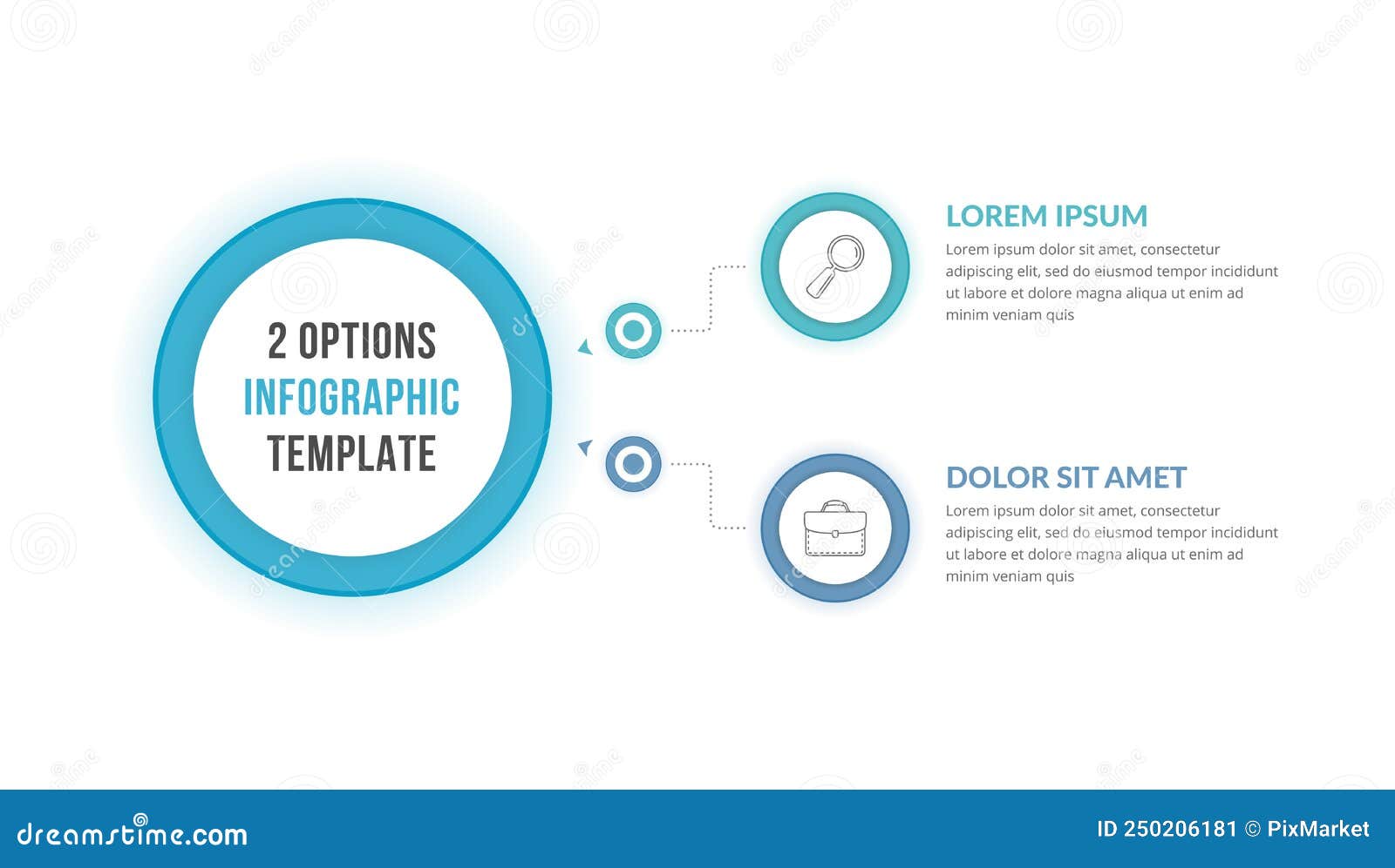 Infographic Template with 2 Options Stock Vector - Illustration of ...