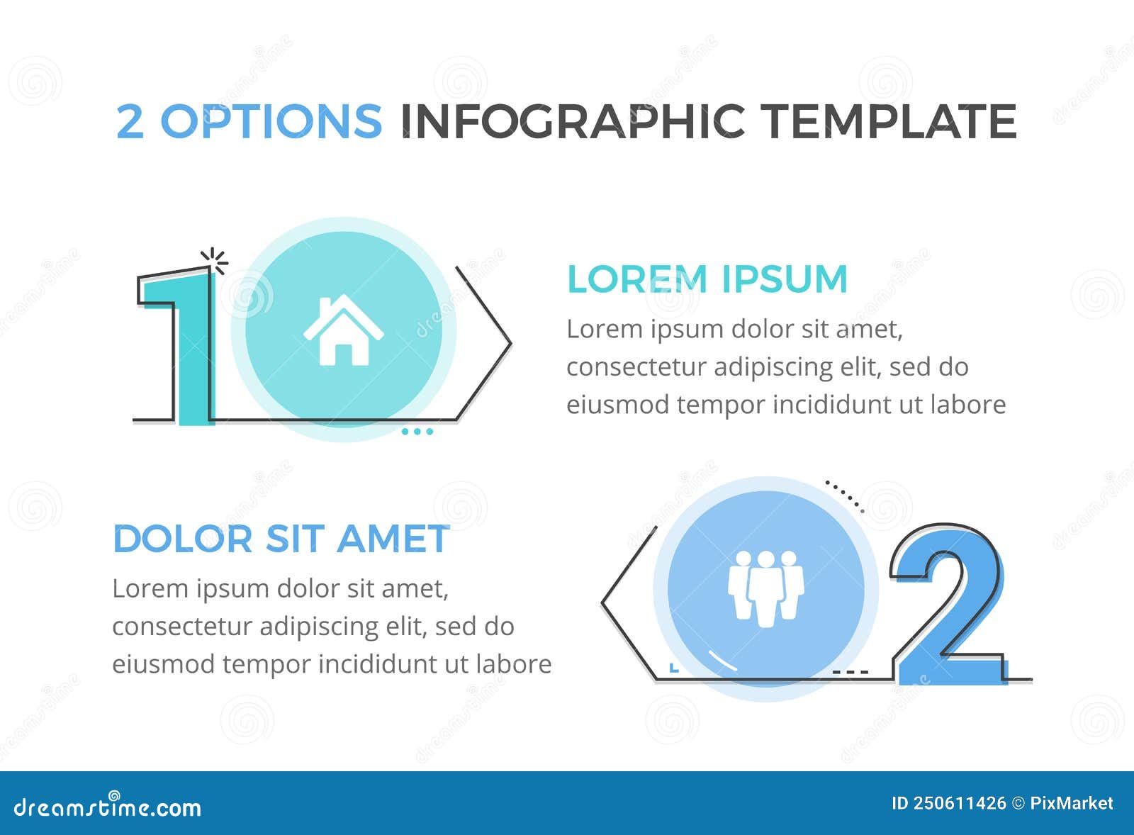 Infographic Template with 2 Options Stock Vector - Illustration of ...