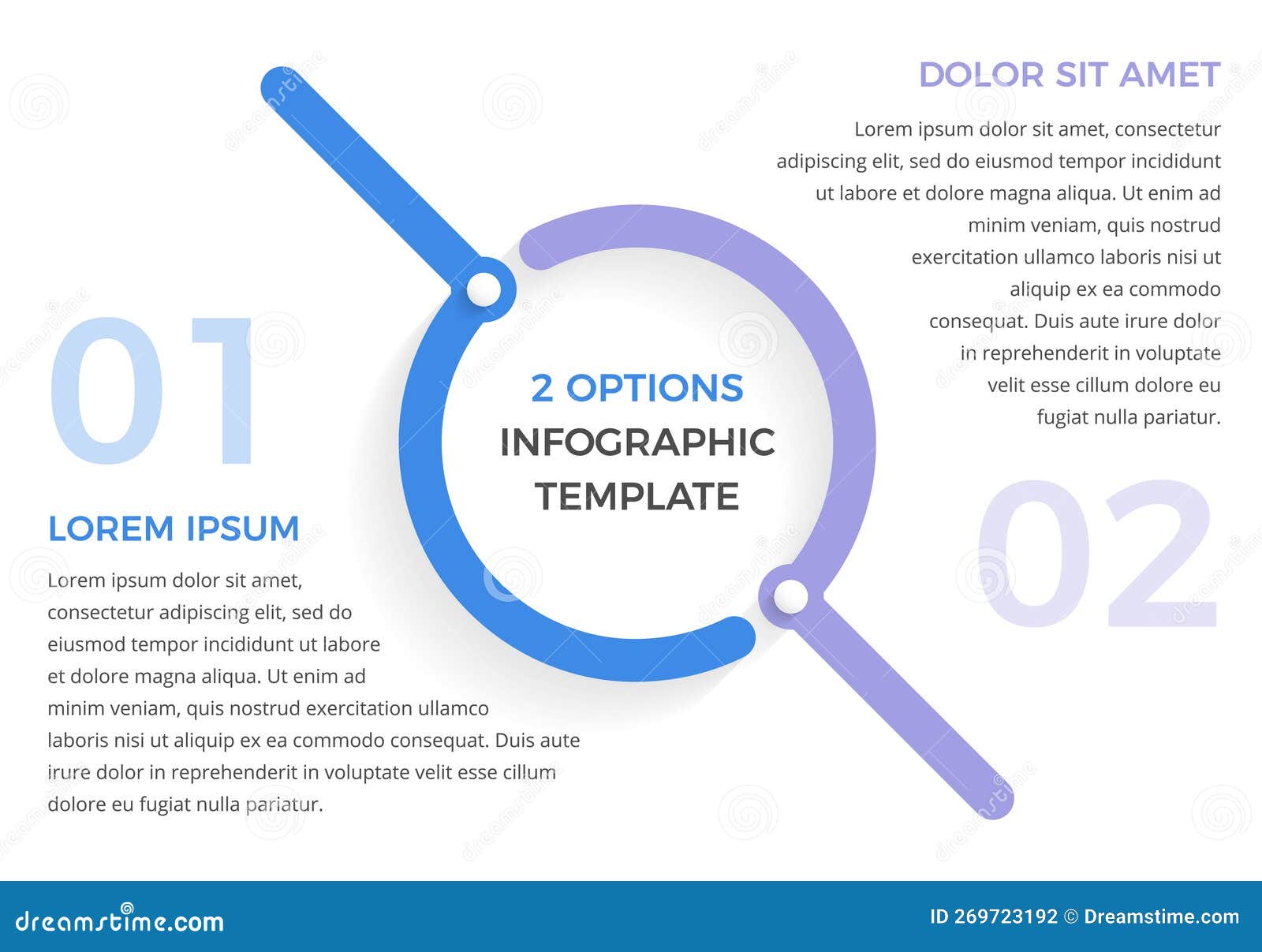 Infographic Template with 2 Options Stock Vector - Illustration of ...