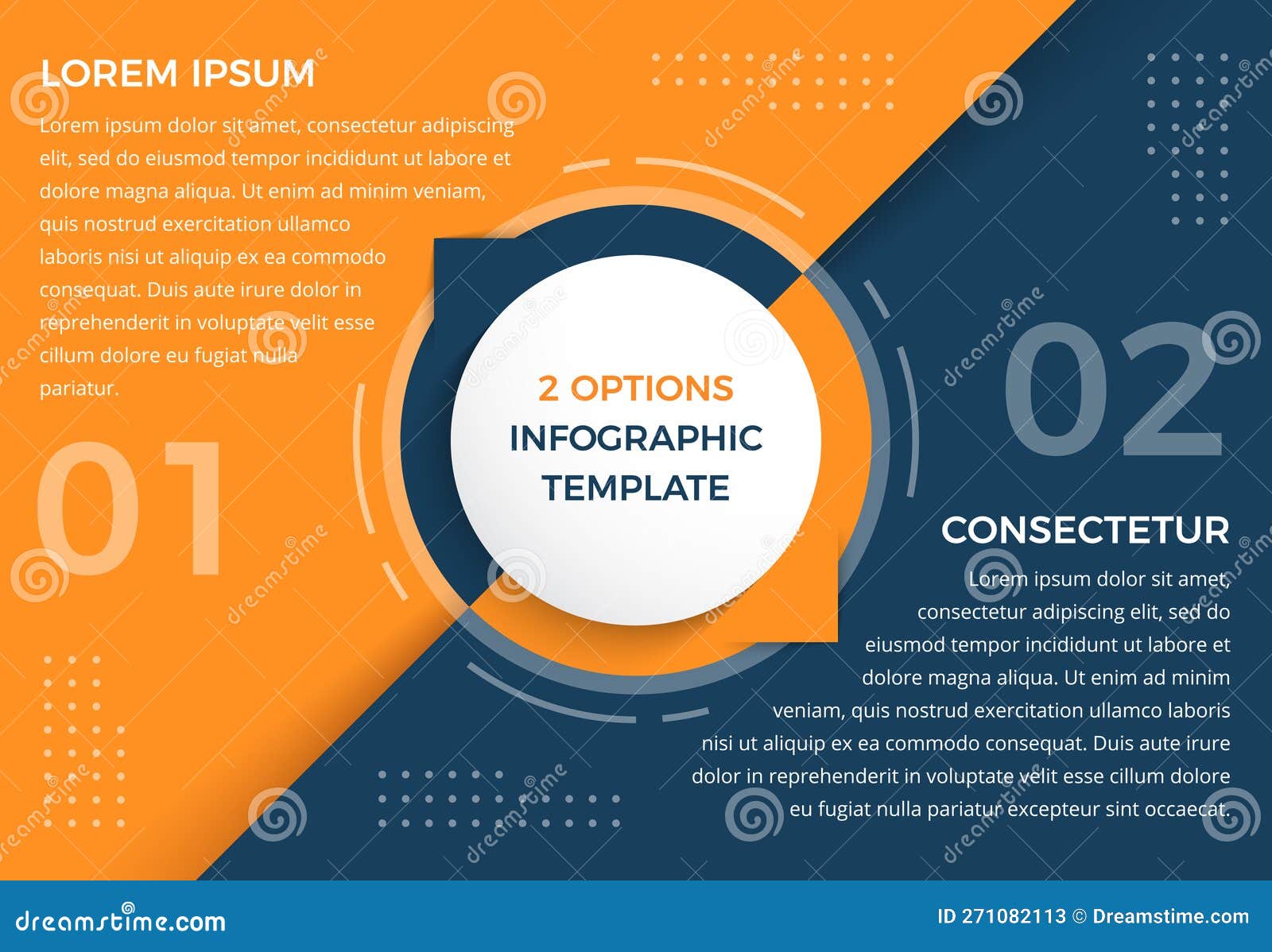 Infographic Template with 2 Options Stock Vector - Illustration of info ...