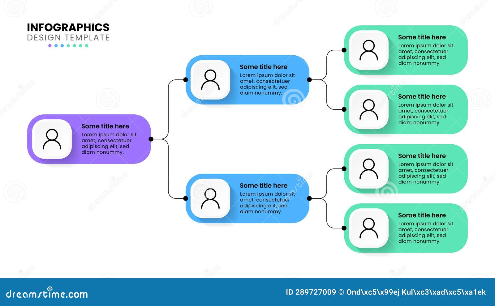 Set Of Infographic Organizational Charts For Presentations, Data ...
