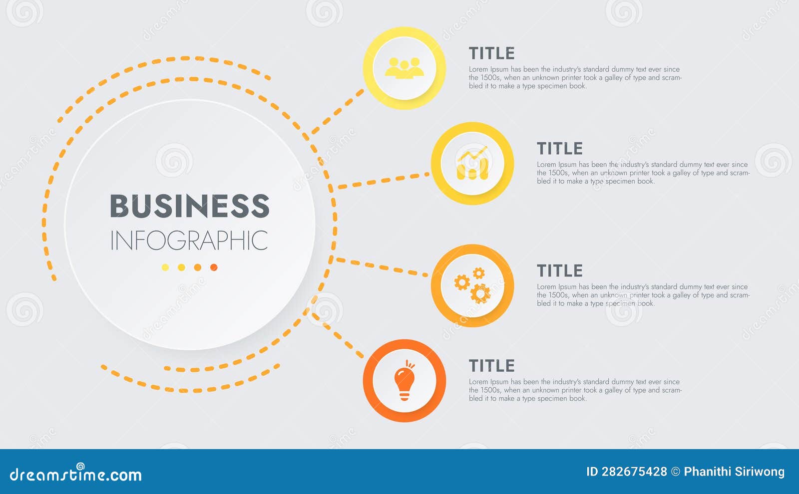 Infographic Template for Presentation. Business Data Visualization. Process Chart and Drive ...