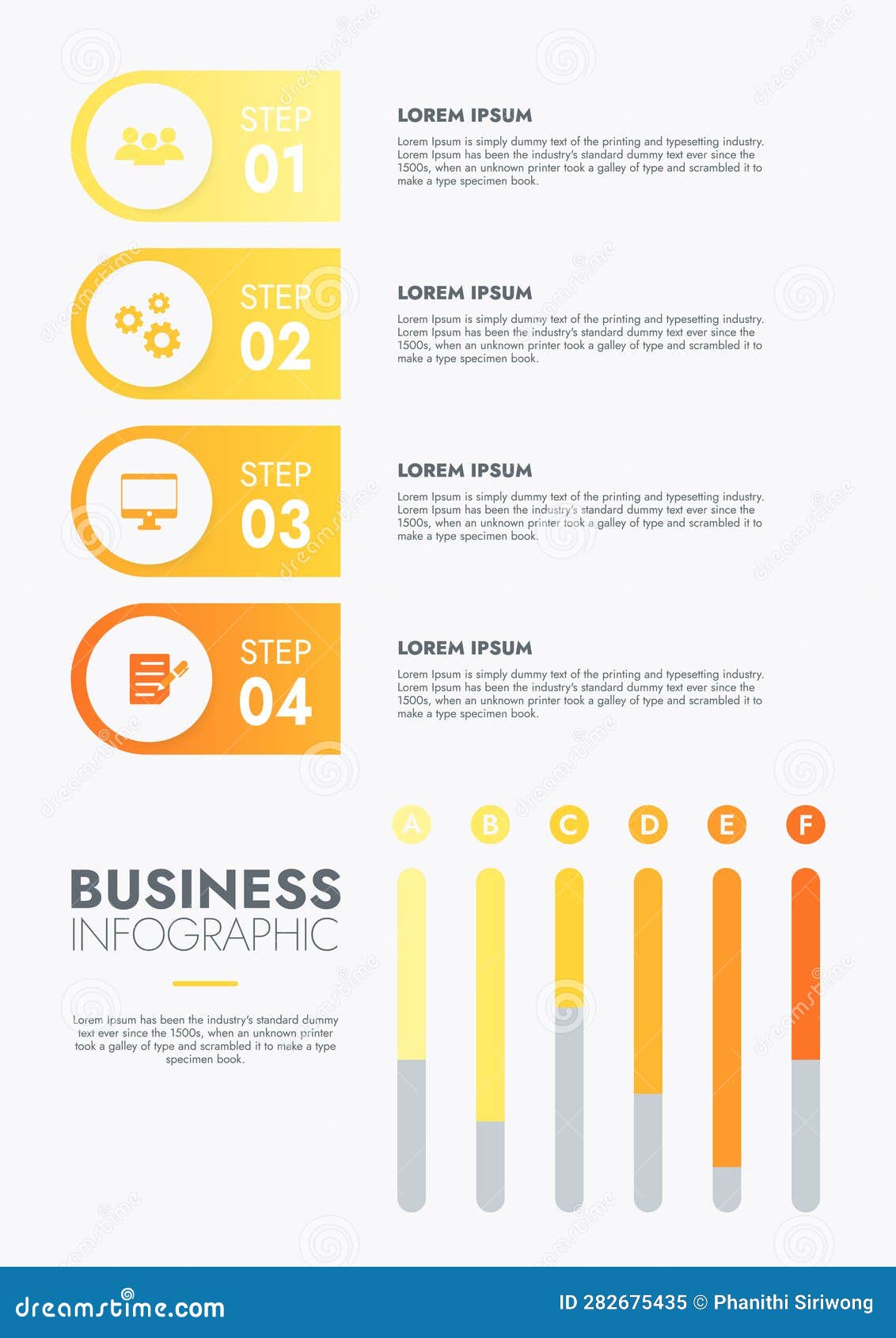 Infographic Template for Presentation. Business Data Visualization. Process Chart and Drive ...