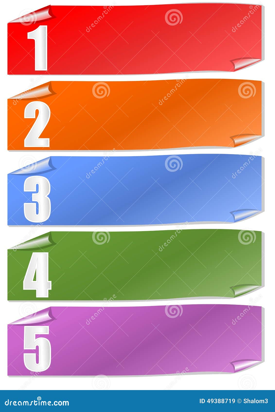 Infographic Template for Presentation of Five Options or Steps Stock ...