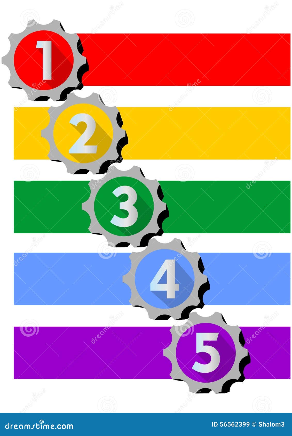 Infographic Template for Presentation of Five Options or Steps with ...