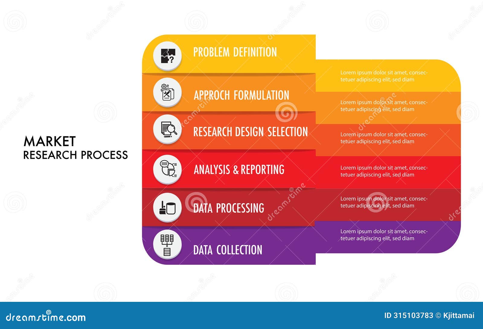 Infographic Template for Project and Planning 5 Ladders Level Stock ...