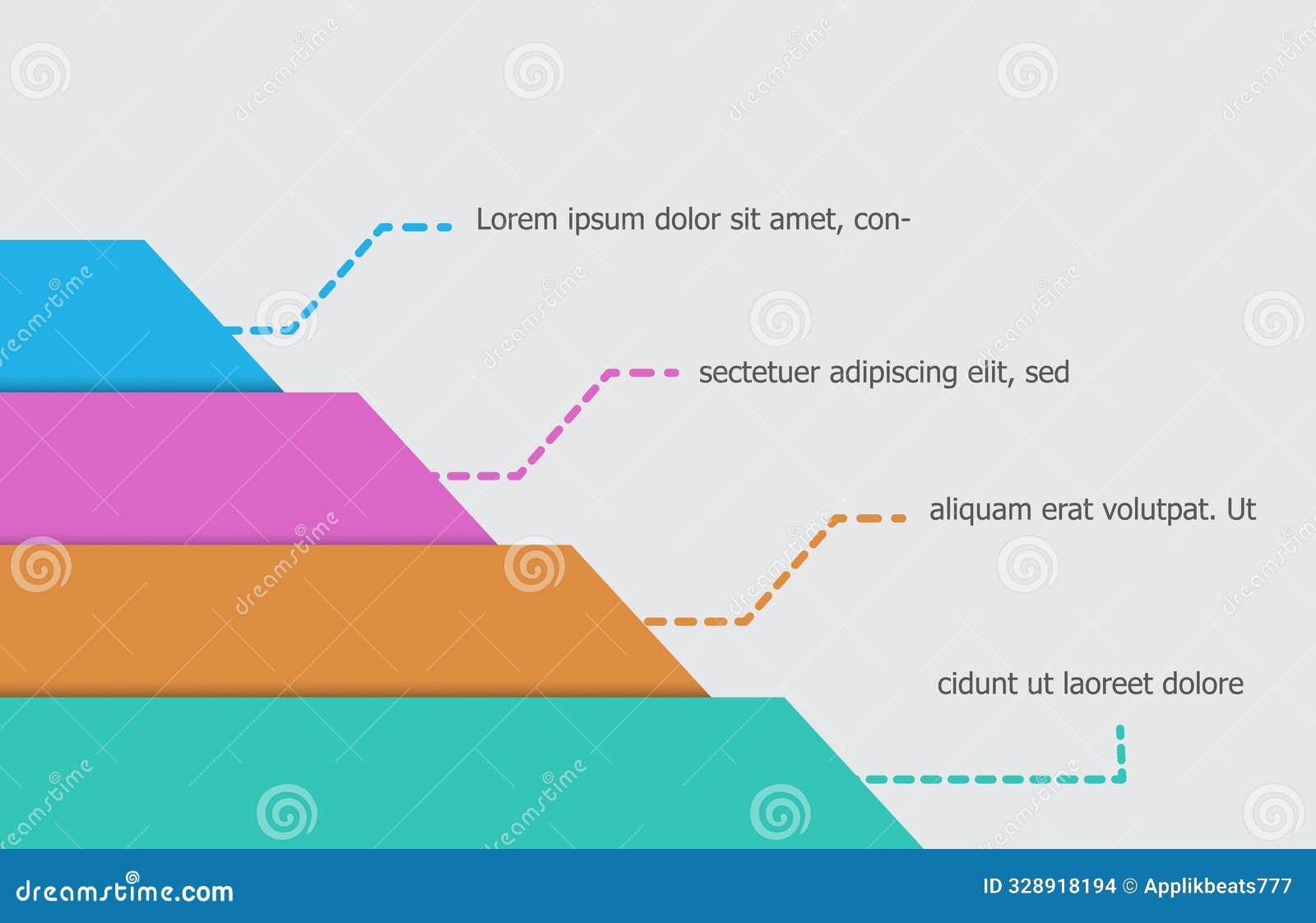 Infographic Template of Pyramid Chart Modern Diagram Topic ...