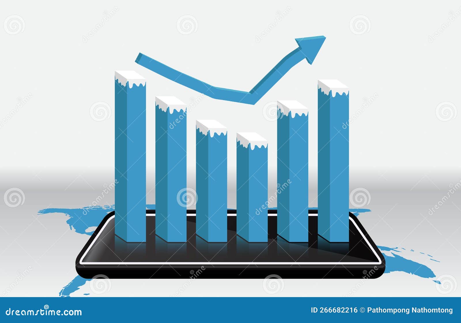 Infographic Template Recovery Graph Topic with Mobile Tablet Phone ...