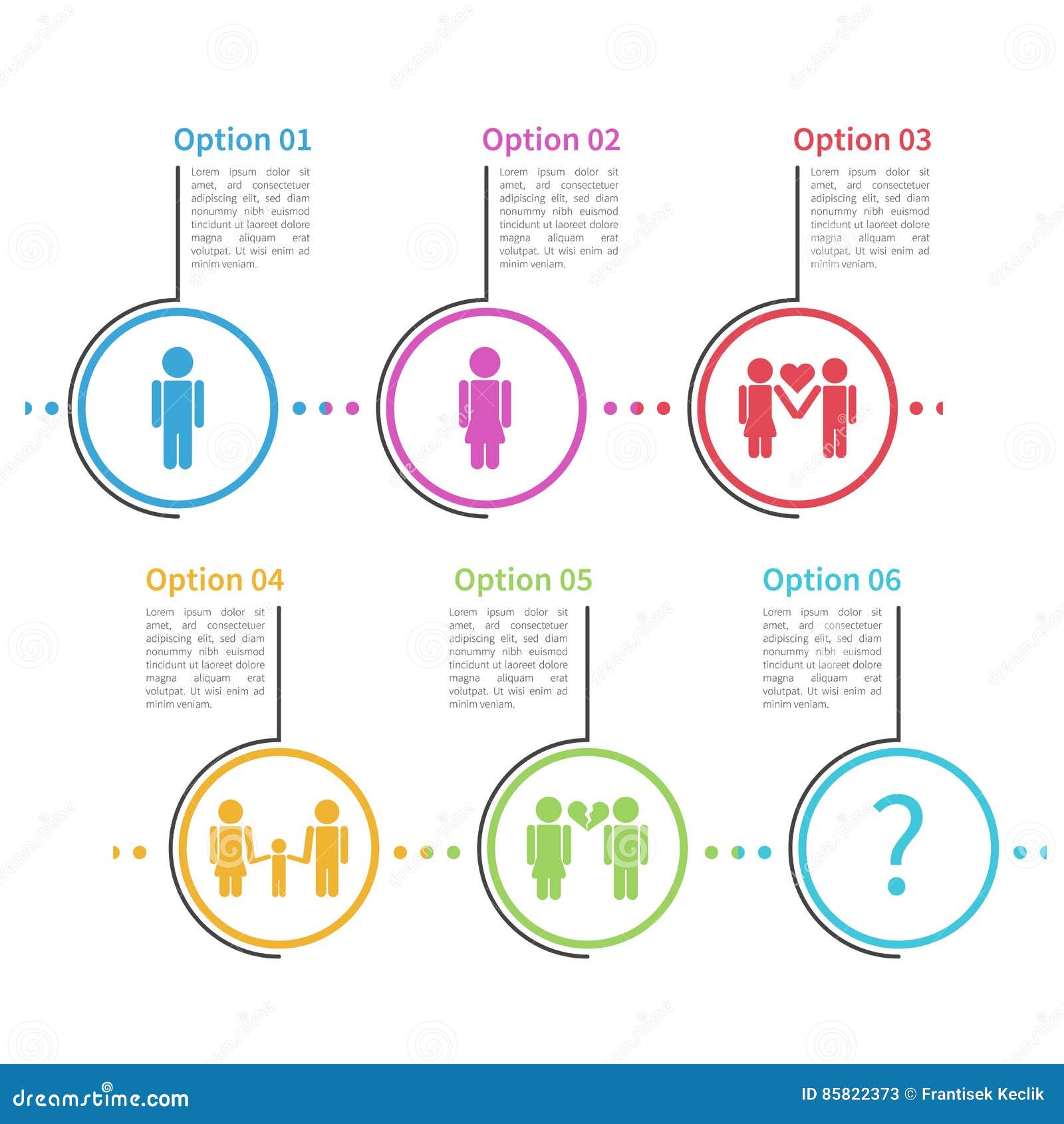 Infographic Template, Relationship Stock Vector - Illustration of flat ...