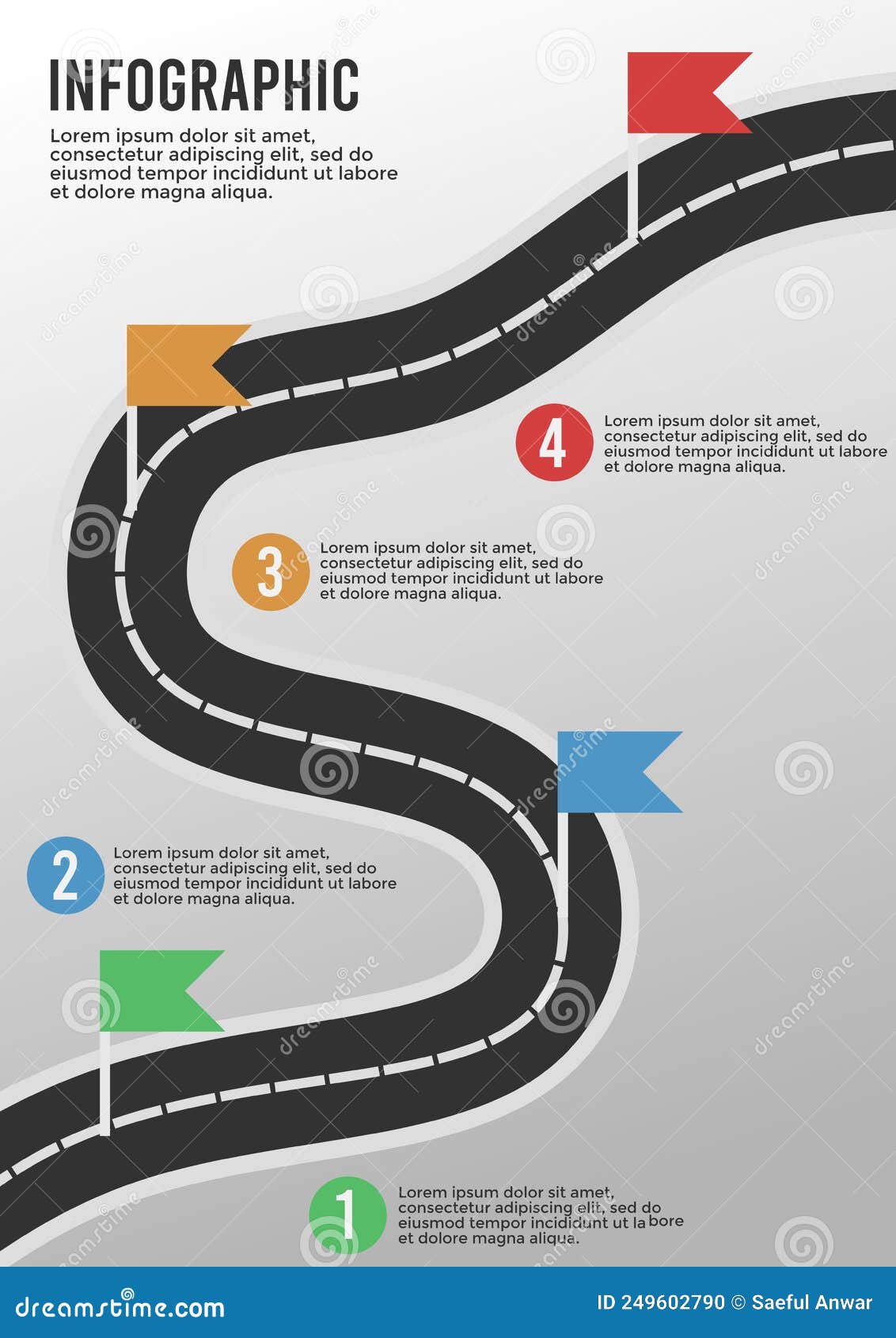 Simple Infographic Template Stock Vector - Illustration of graph ...