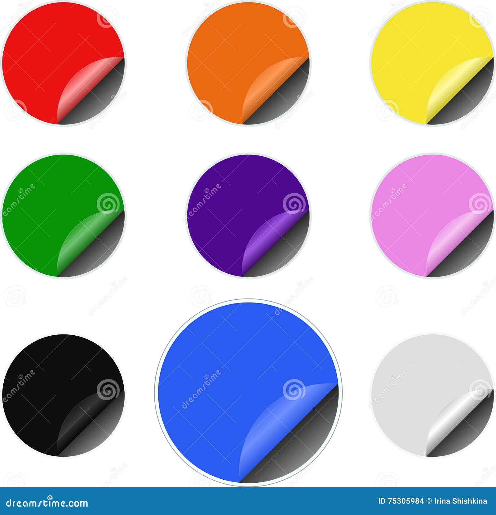 Infographic Template Round Stickers Stock Vector - Illustration of ...