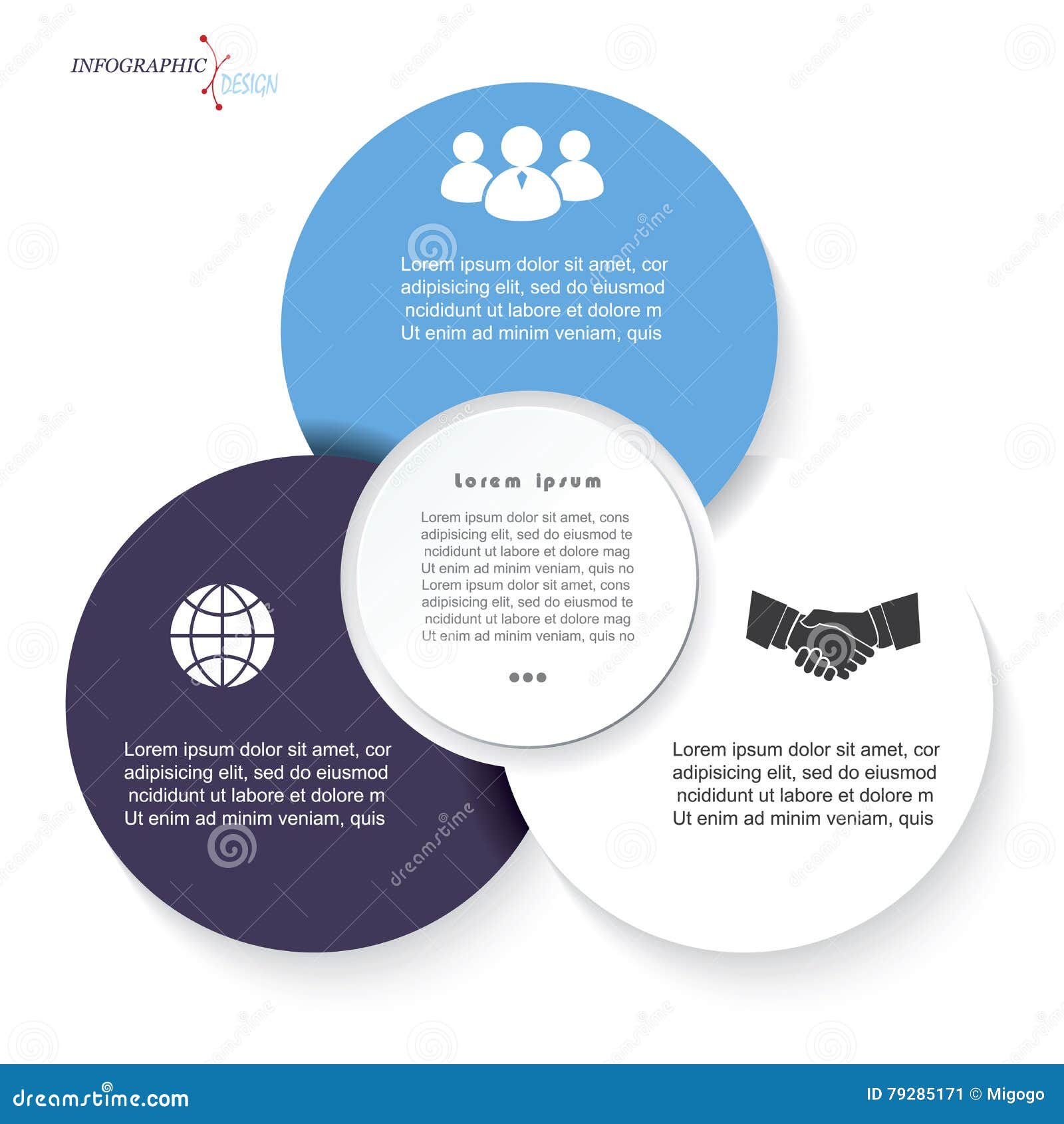 Infographic Template With Segments Cartoon Vector | CartoonDealer.com ...