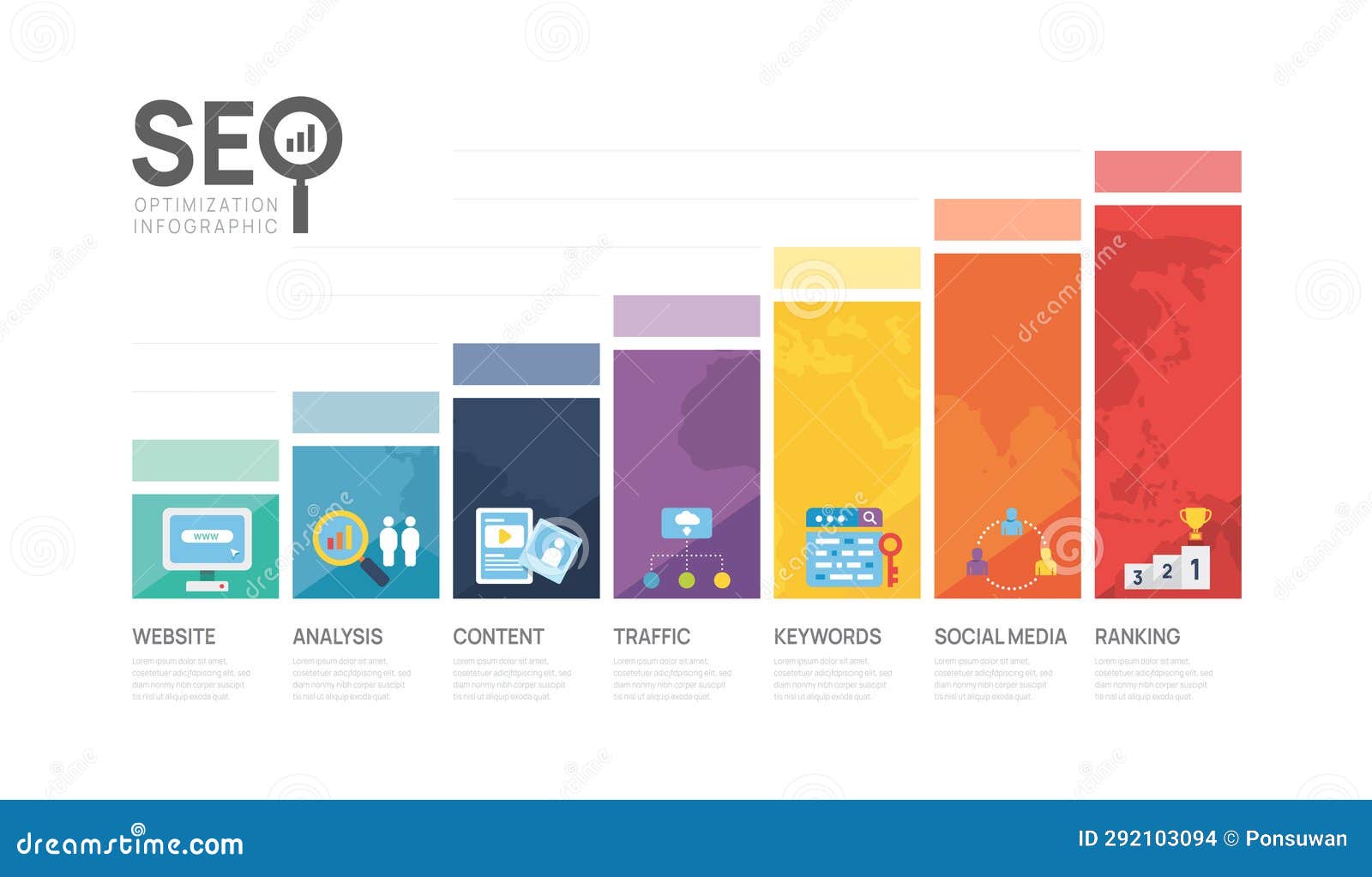 Infographic Template Seo Optimization Diagram Presentation Banner ...