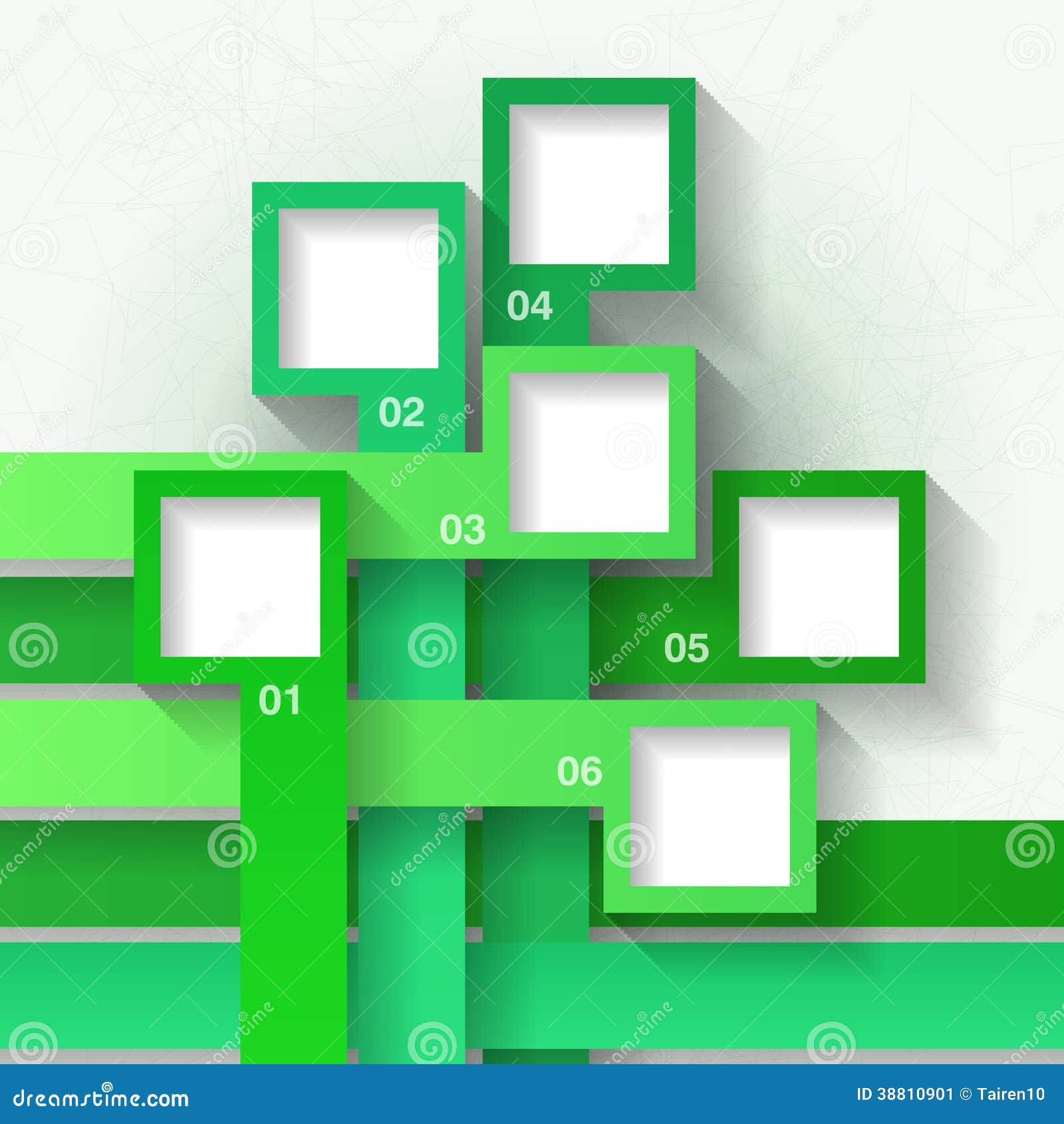 Infographic Template with Six Squares Stock Vector - Illustration of ...