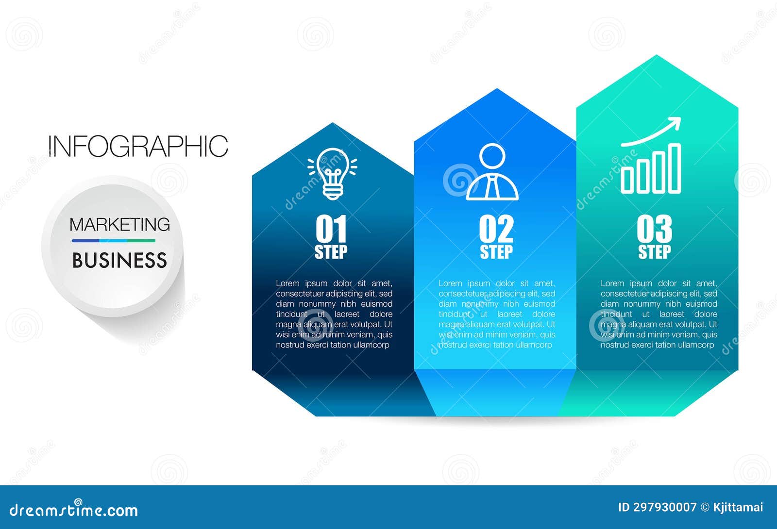 Infographic Template Design 3 Step Analysis Stock Illustration ...