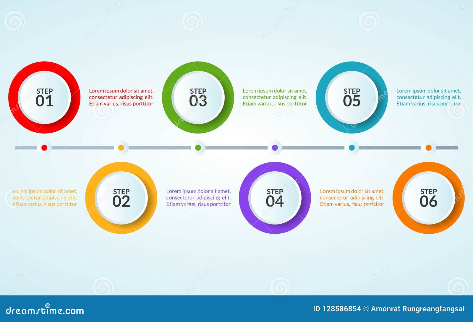 Infographic Template of Step or Workflow Diagram Poster Stock Vector ...