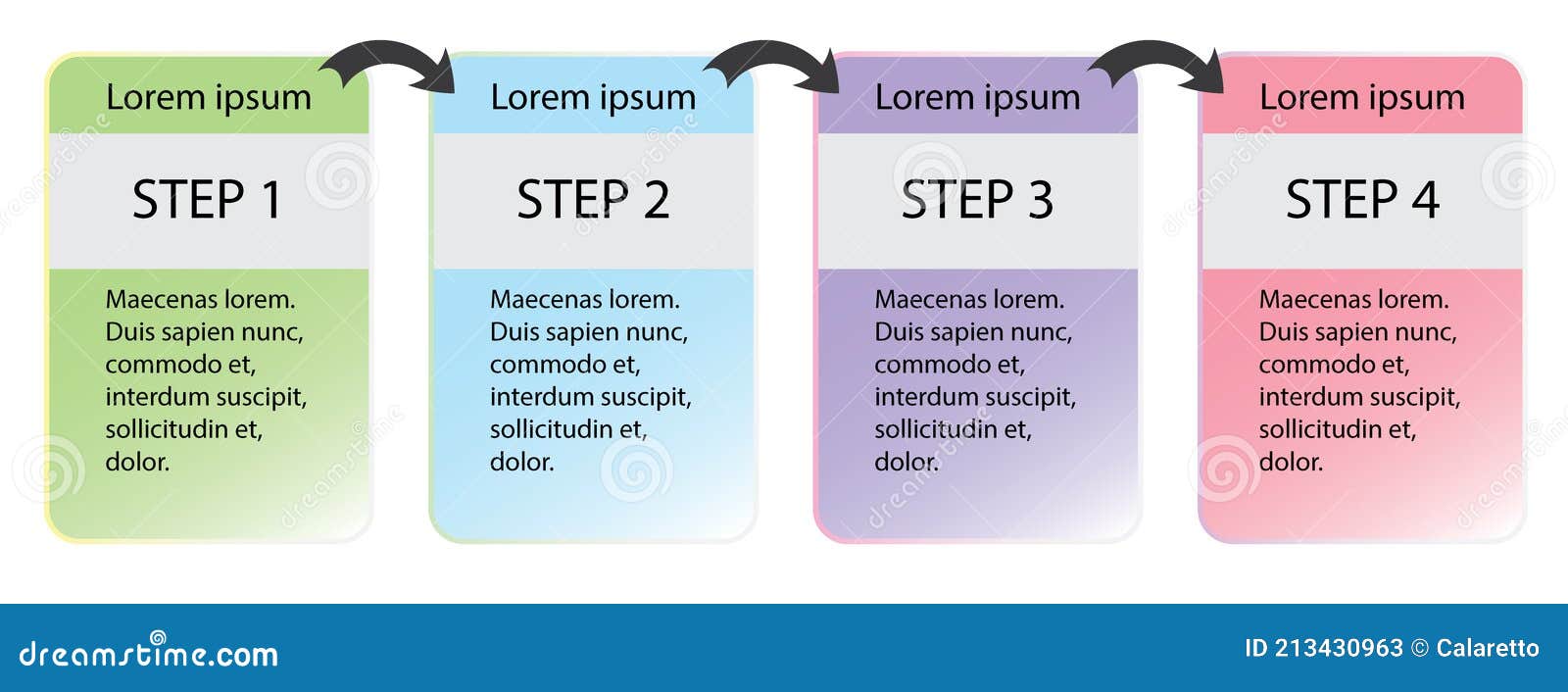 Infographic template steps stock vector. Illustration of presentation ...