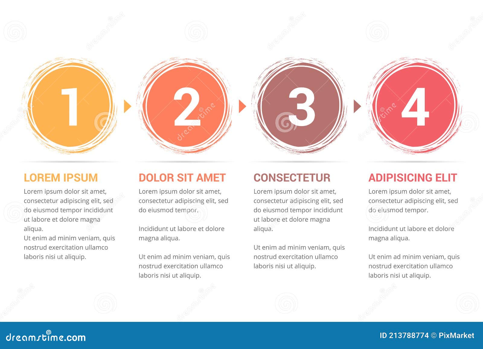 Infographic Template with 4 Steps Stock Vector - Illustration of design ...