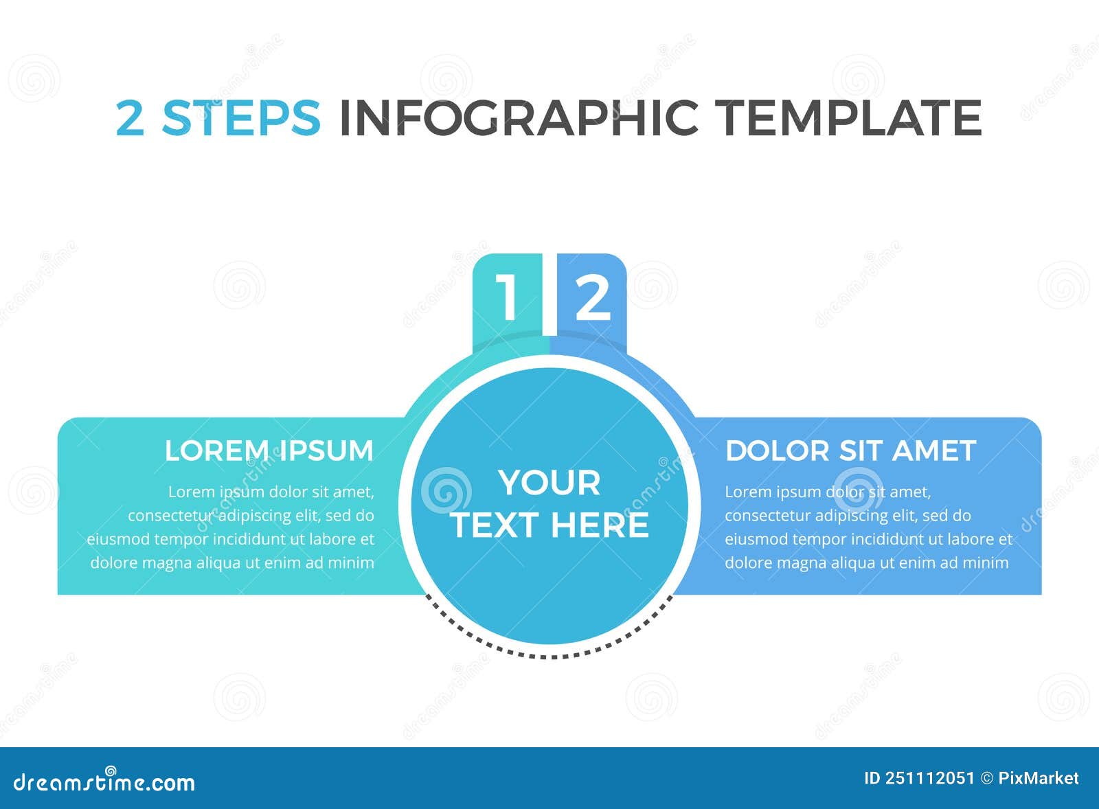 Infographic Template with 2 Steps Stock Vector - Illustration of icon ...