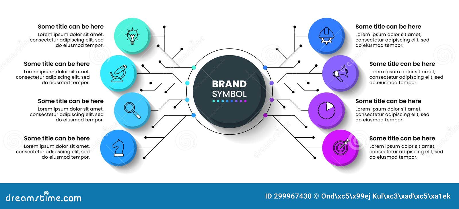 Infographic Template. Technology Concept with 8 Steps Stock Vector ...
