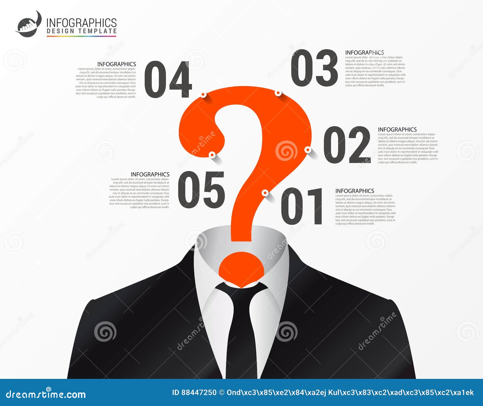 Infographic Template. Think Concept. Businessman Stock Vector ...