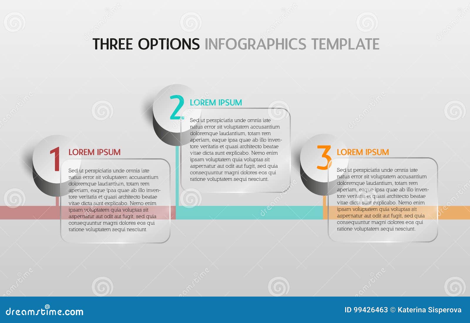 Infographic Template with Three Options or Steps for Your Presentation ...