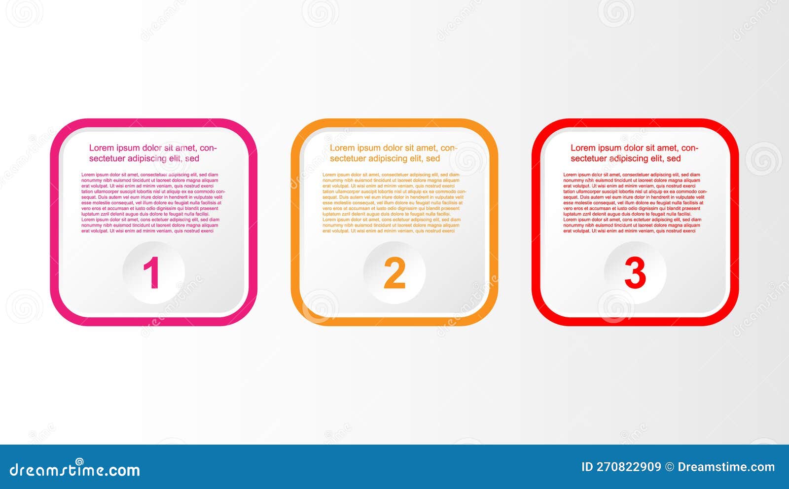 Infographic Template with Three Steps for Business Process Information ...