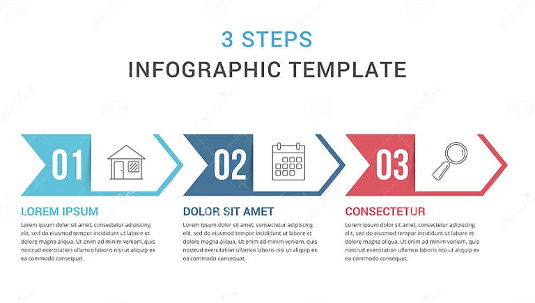 Three Steps Infographic Template Stock Vector - Illustration of ...