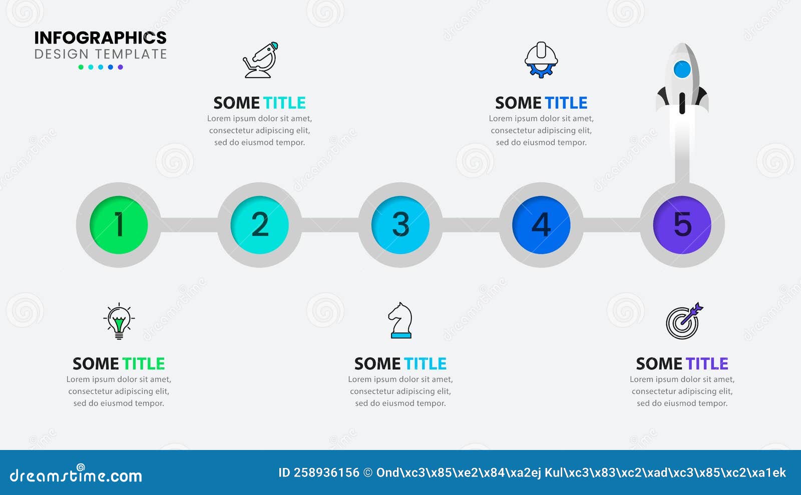 Infographic Template. Timeline with Five Steps and Rocket Stock Vector ... Infographic Template. Timeline with Five Steps and Rocket Stock Vector ...