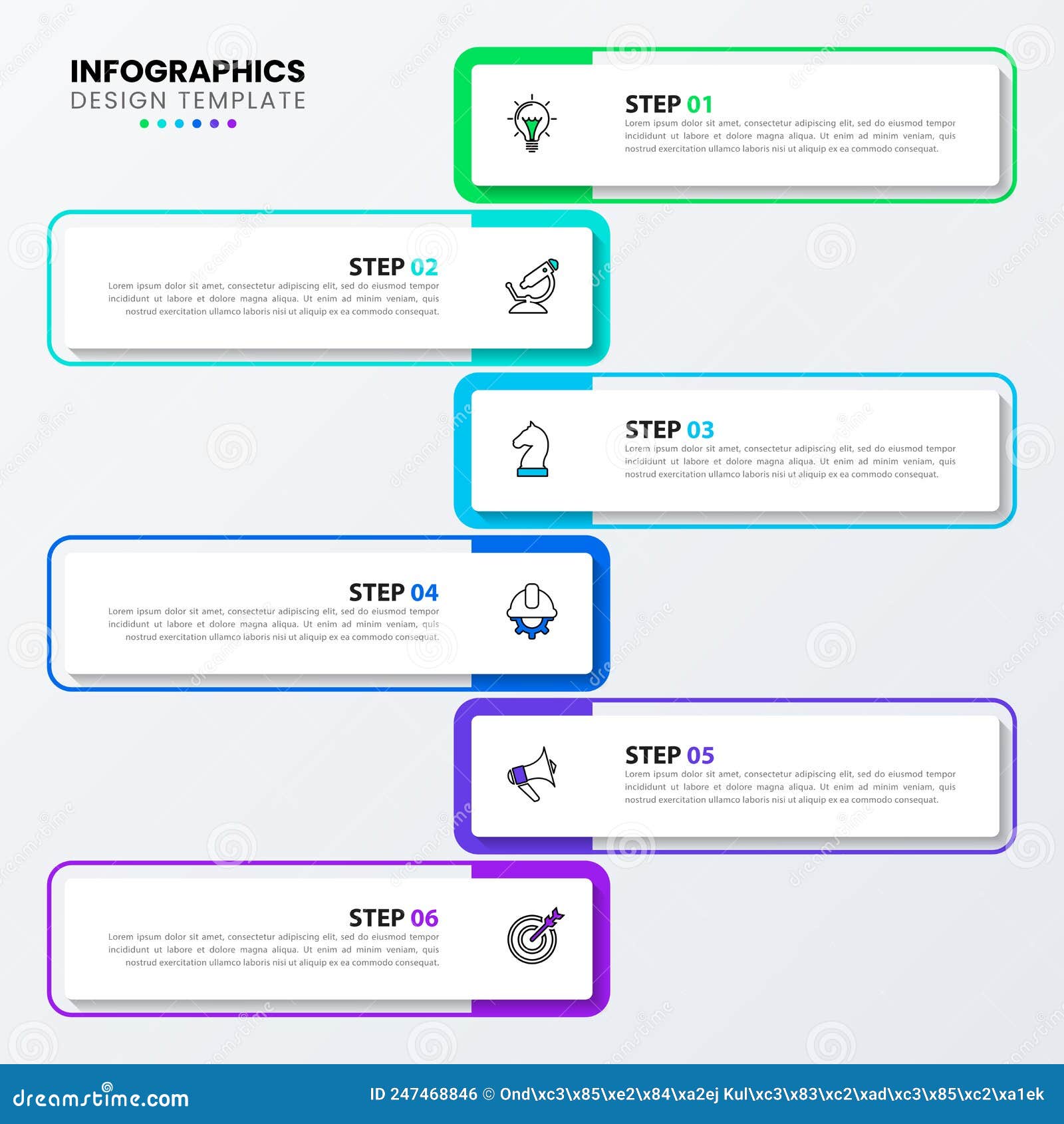 Infographic Template. Timeline with Icons and Text Stock Vector ...