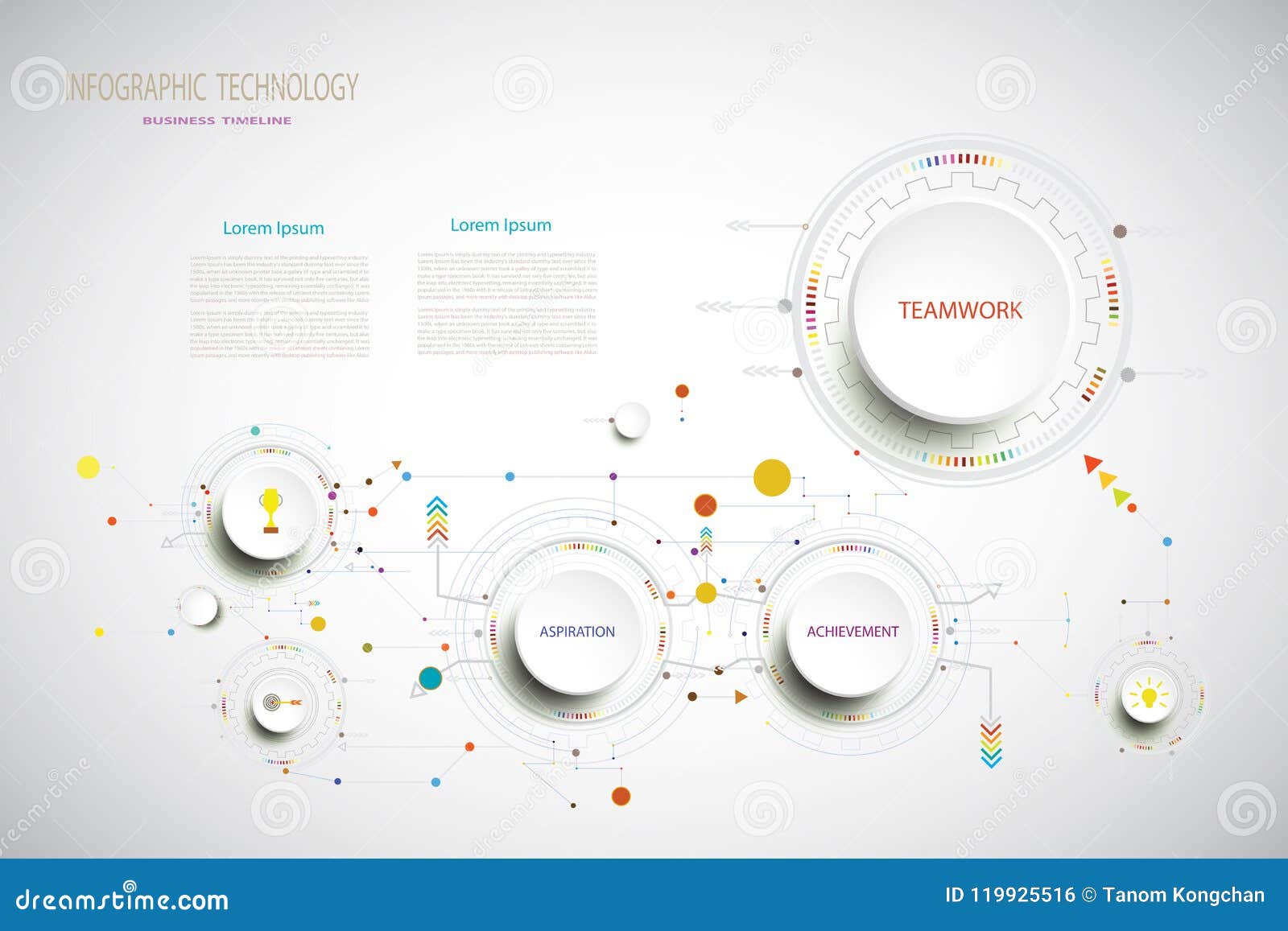 Infographic Template Timeline Technology Hi-tech Digital and Eng Stock ...