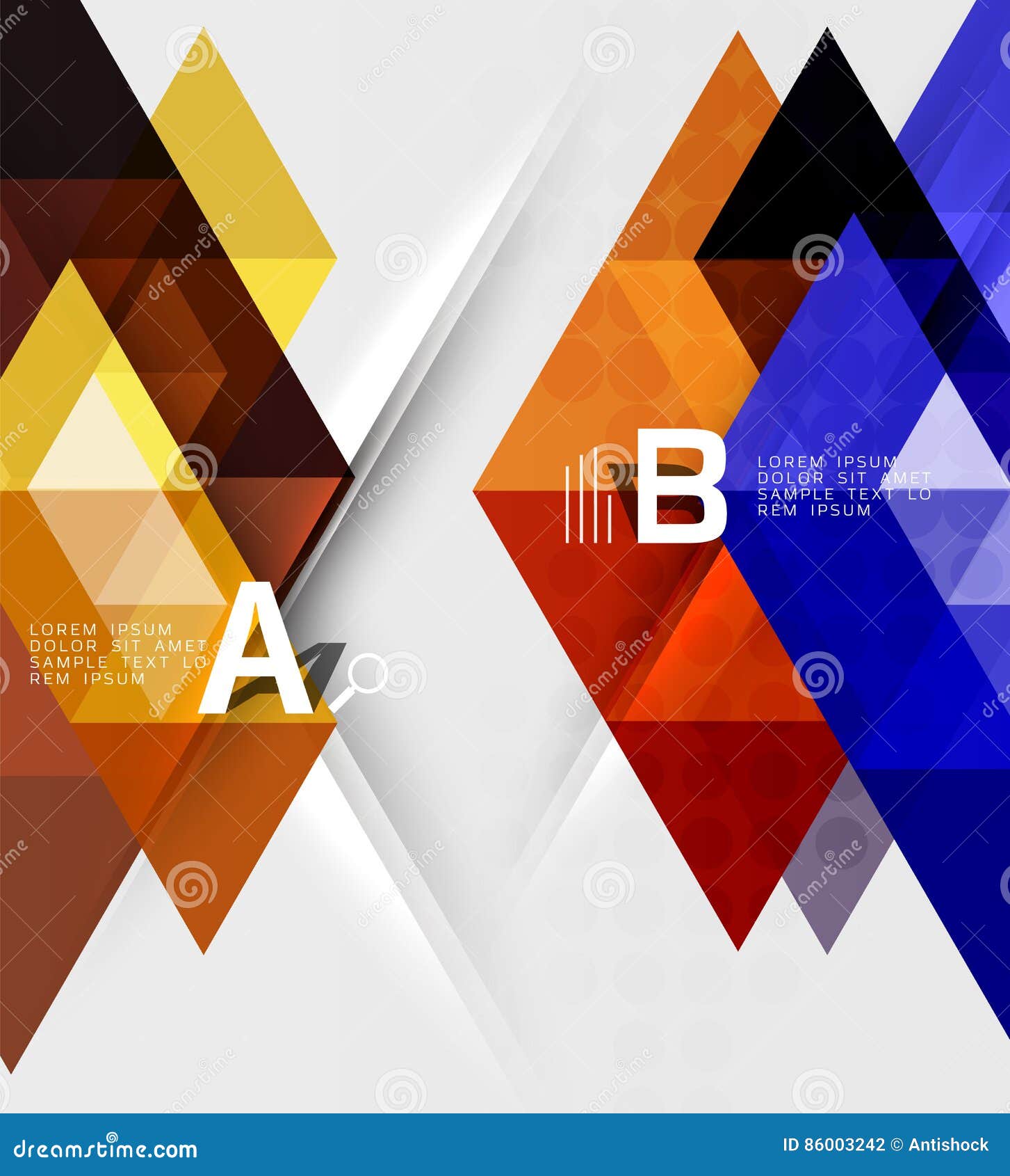 Infographic Template - Triangle Tiles Background Stock Vector ...