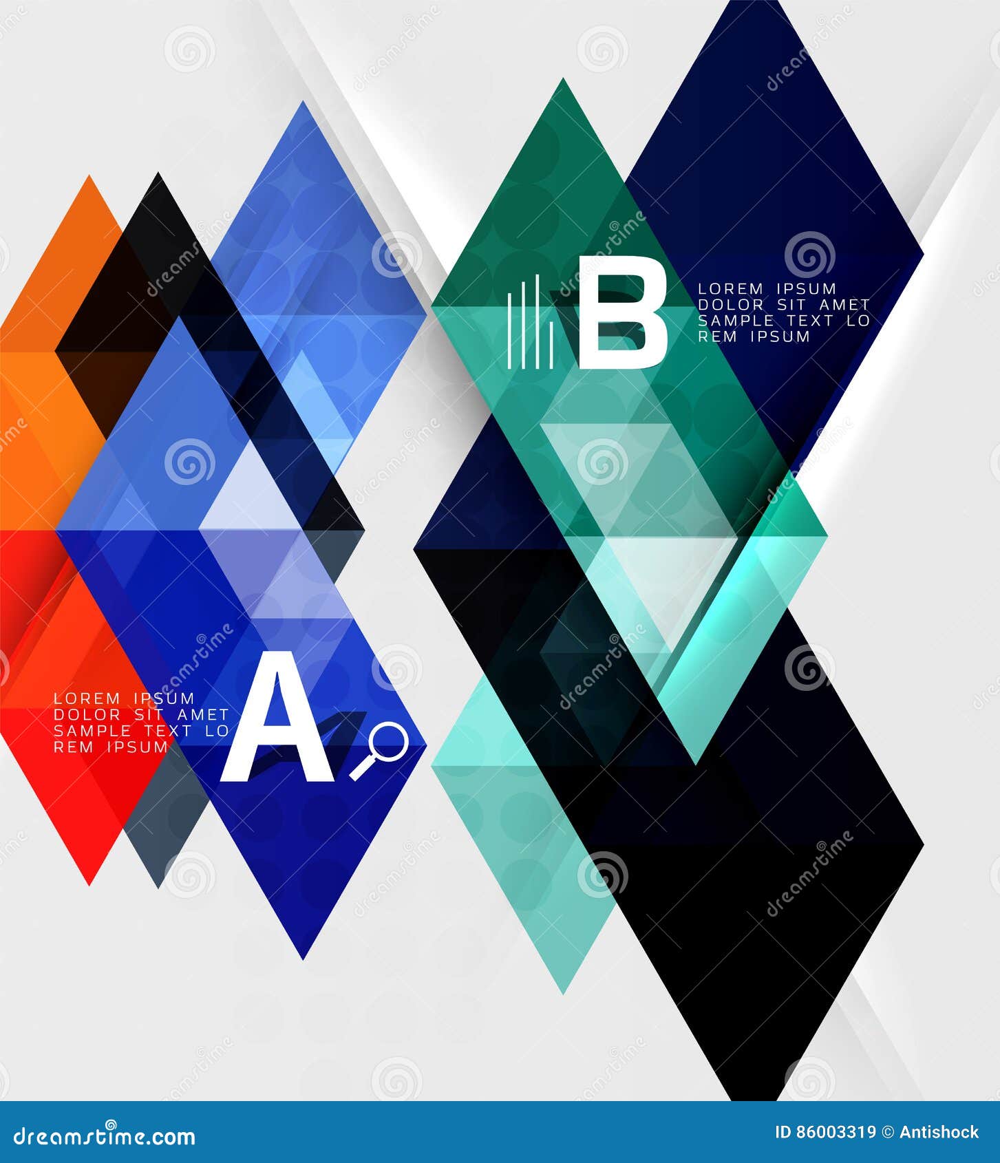 Infographic Template - Triangle Tiles Background Stock Vector ...
