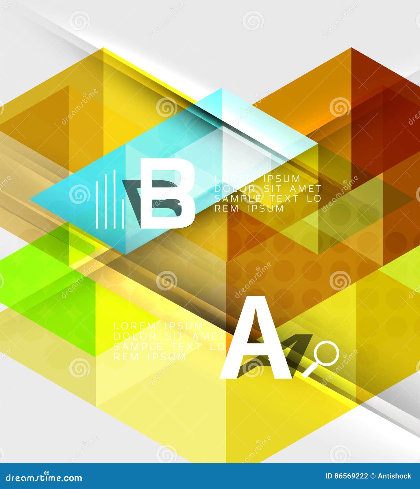 Infographic Template - Triangle Tiles Background Stock Illustration ...