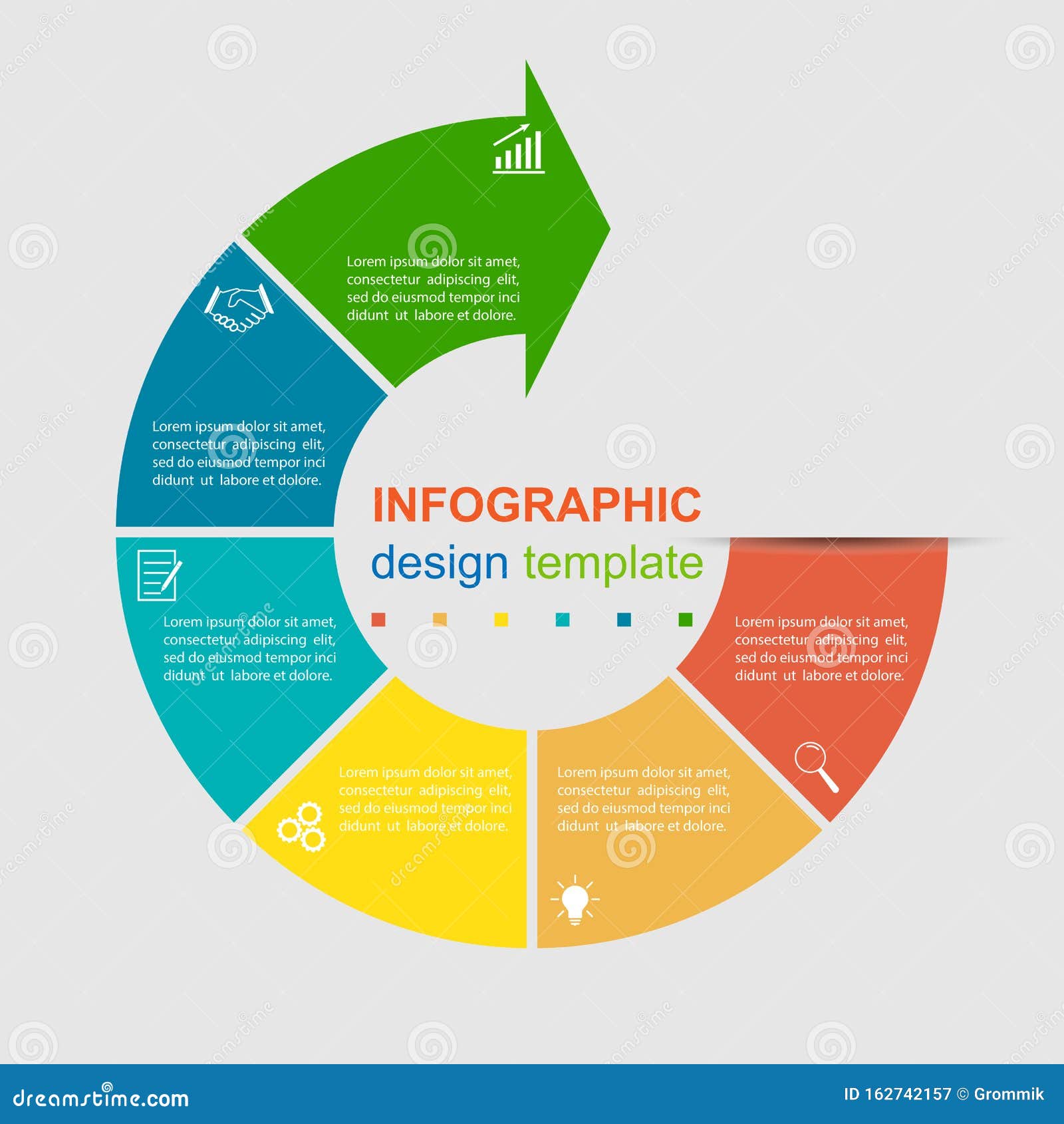 Infographic Template for Use in Illustrating a Workflow, Diagram ...